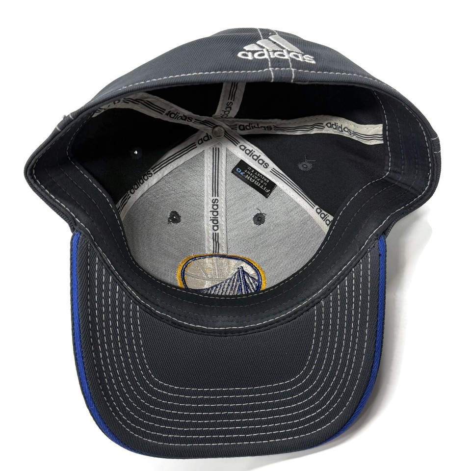 Adidas Golden State Warriors Hat L/XL Gray Stretch NBA Basketball Cap ...