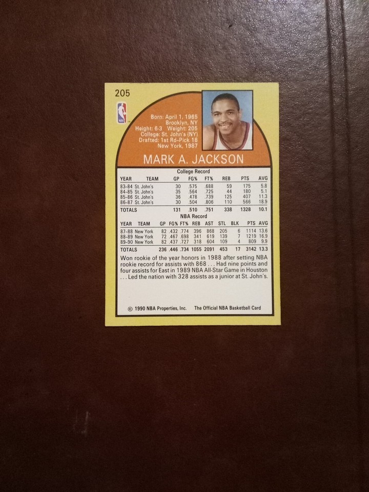 1990-91 NBA Hoops - Perforated; "Famous" People in Background #205 Mark ...