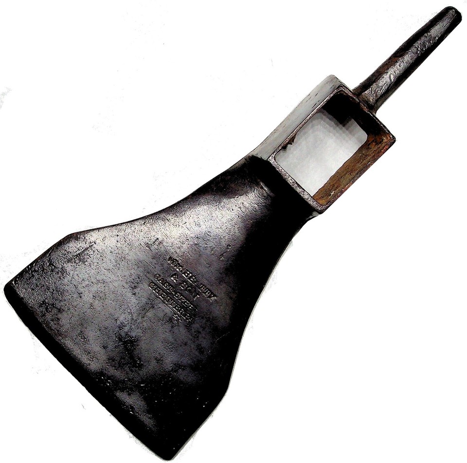 Nice Looking Old WM BEATTY & SON Peg Poll Shipwrights Adze Head w/Cow Logo | eBay