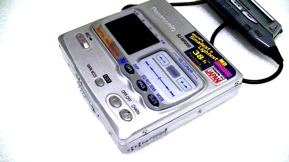 VINTAGE PANASONIC MINIDISC WALKMAN PLAYER RECORDER SJ-MR200, Works very ...