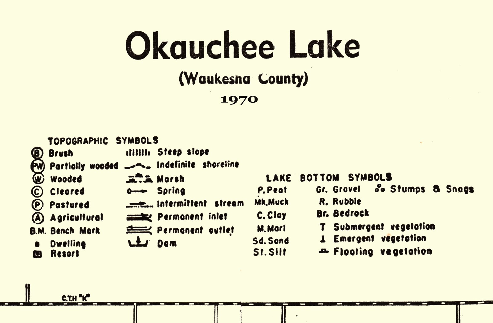 1970 Map of Okauchee Lake Waukesha County Wisconsin | eBay