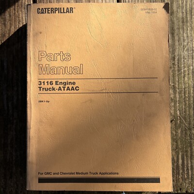 CAT Caterpillar 3116 Truck Engine Parts Manual Catalog ATAAC 2BK1-Up ...