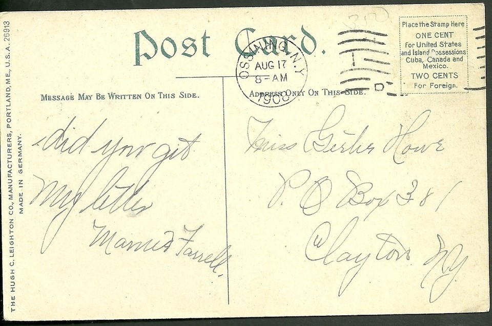 1908 Used postcard ossining on hudson new york linden ave PC | eBay