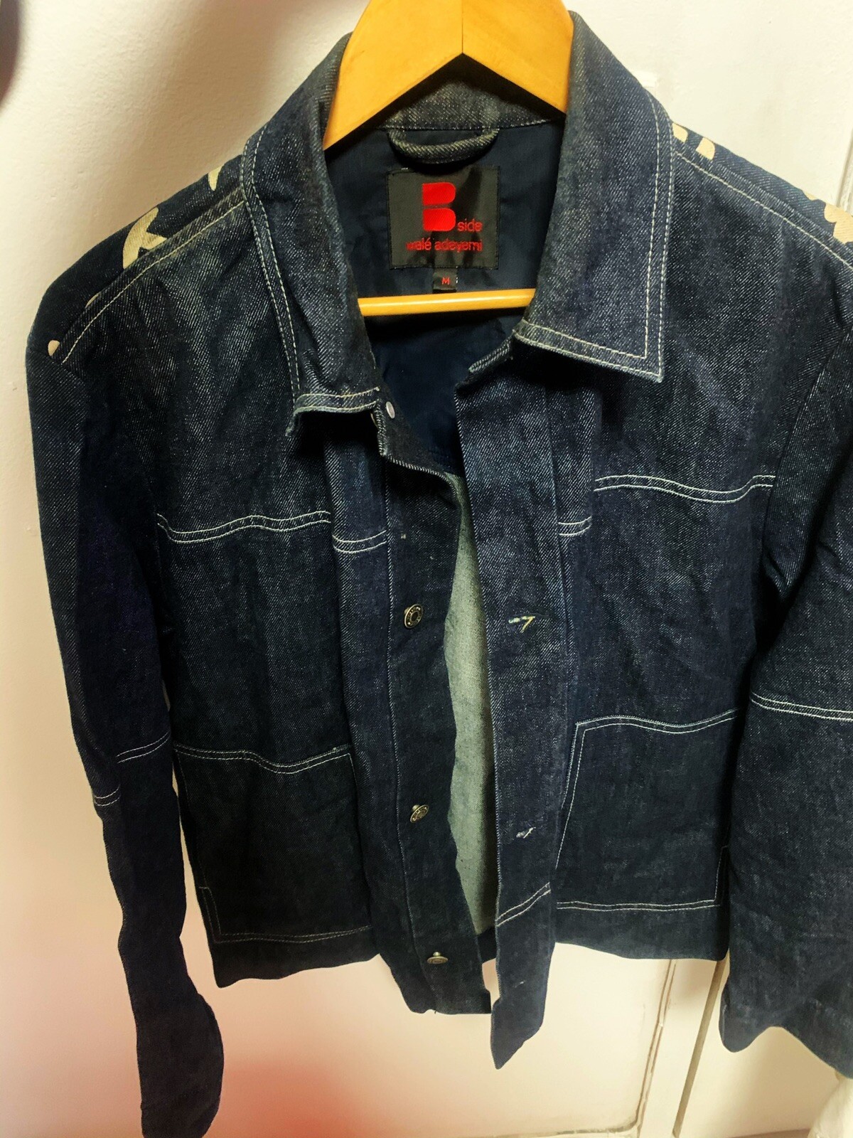 Wale Adeyemi B Side Mens Graffiti Back Denim Jacket Size M, Very Rare ...