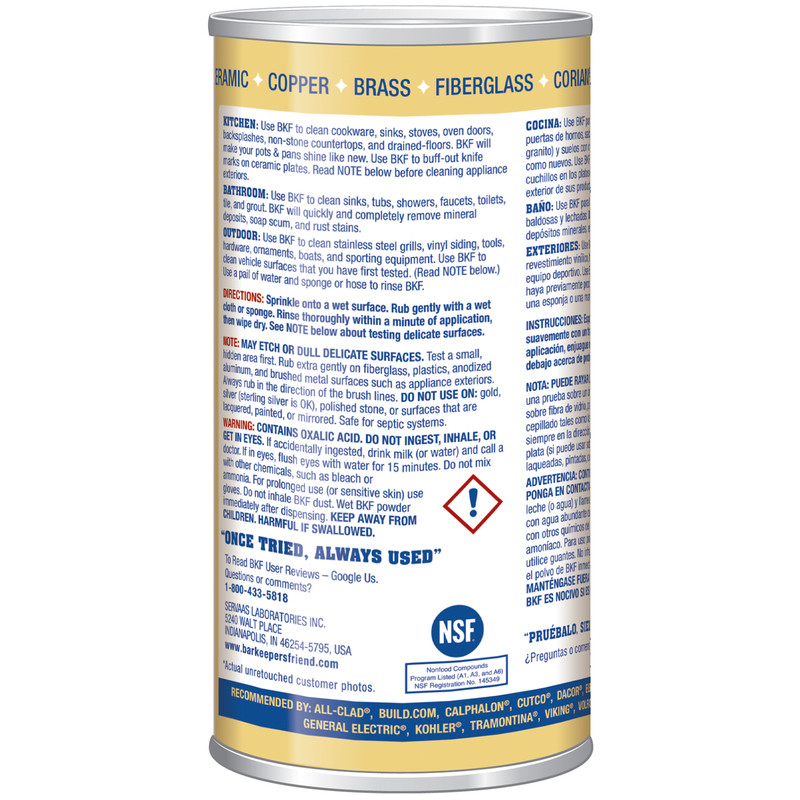 BAR KEEPERS FRIEND Cleanser Kitchen Bath Cookware Cleaner & Polish ...