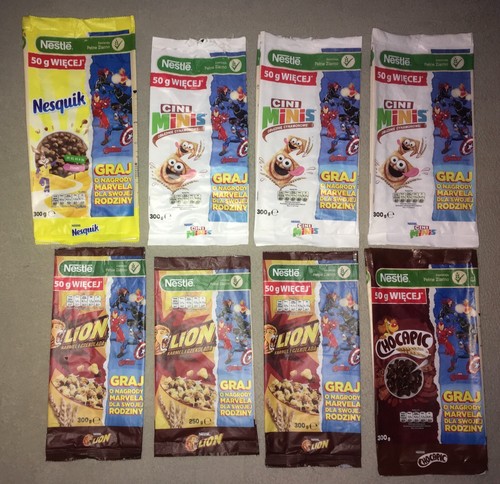 NESTLE CHOCAPIC NESQUIK CINI MINIS LION MARVEL XBOX SET OF BAGS FOR ...