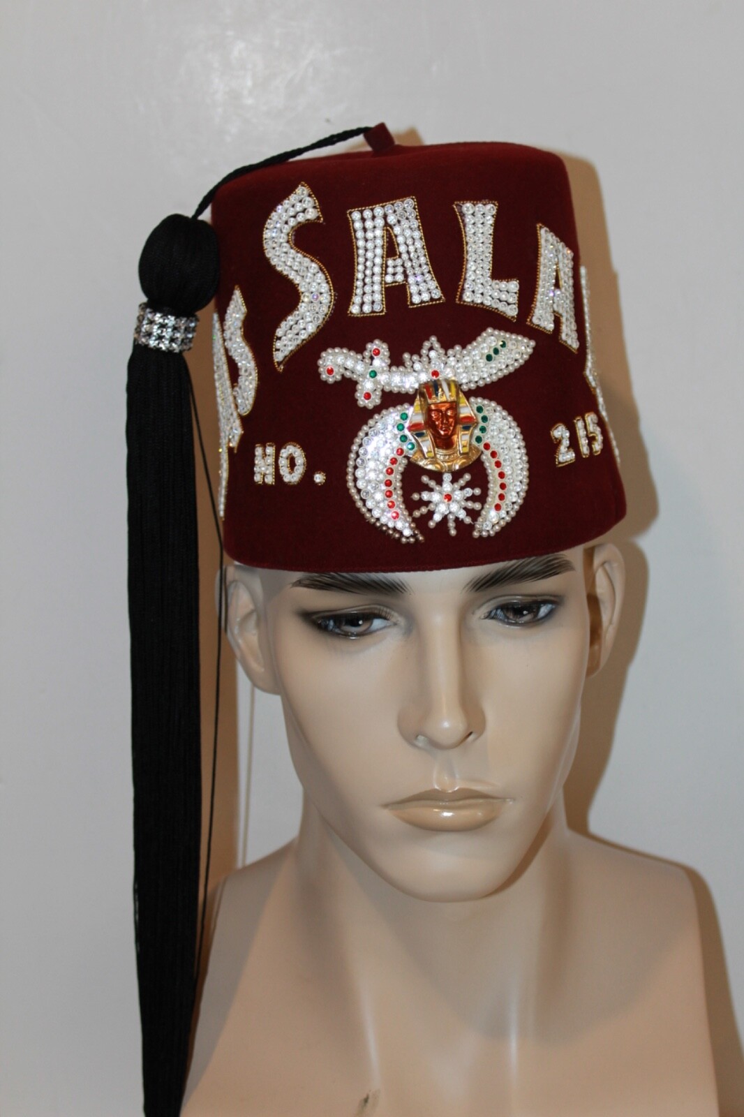 Vintage As Salam Shriners Fez Hat Wool Tassel Masonic Uniform Sz 7 1/4 ...