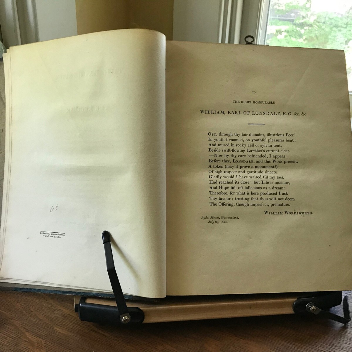 William Wordsworth The Recluse