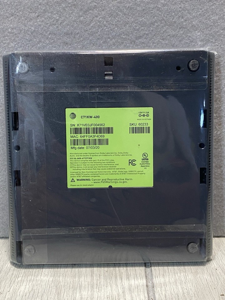 AT&T C71KW-400 DirecTV Now Osprey Android TV OTT Box Streaming Player ...