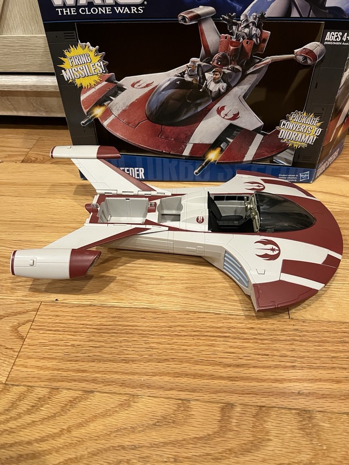 Star Wars Jedi Turbo Speeder Ship The Clone Wars TCW Vehicle Hasbro ...