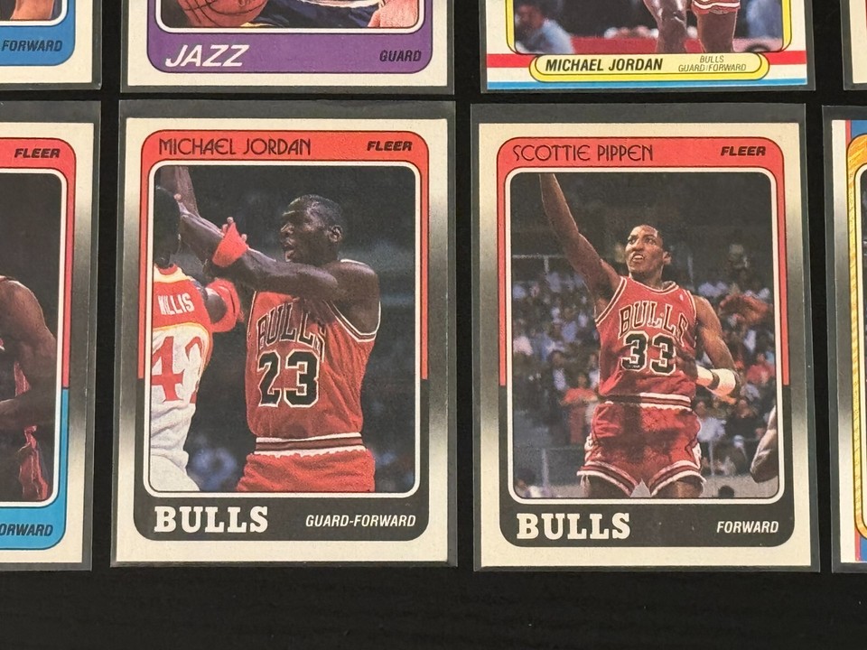 1988 Fleer basketball 132-card set+stickers Jordan Pippen Rodman NMMT ...