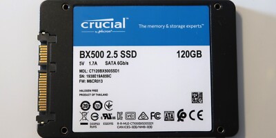 Crucial CT120BX500SSD1 FW:M6CR013 120gb 2.5" Sata SSD | eBay