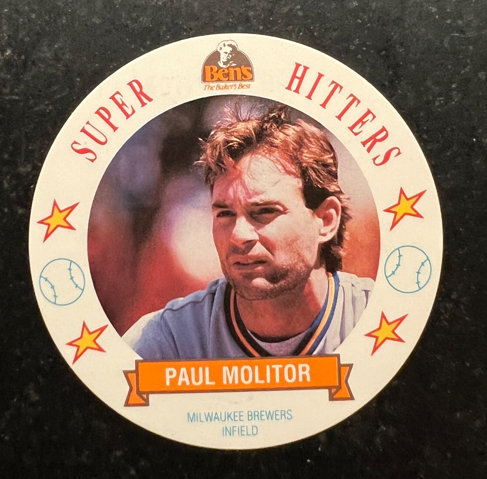 1992 MSA Ben's Super Hitters Discs Paul Molitor #8 | eBay