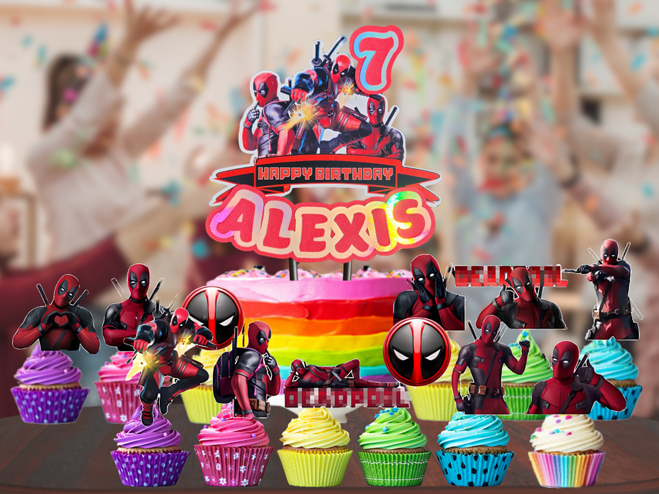 DEADPOOL balloon birthday party supplies favor centerpiece decoration ...