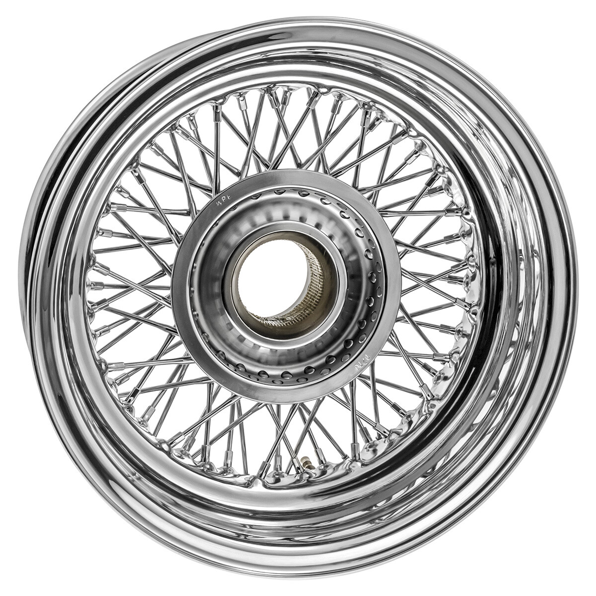Chrome Wire Wheel 15x5.5" Tubeless 72 Spoke Jaguar E-Type Mk2, XK120 ...