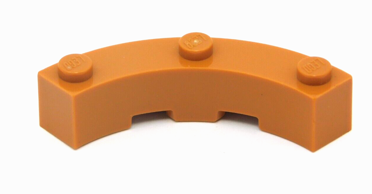 6 LEGO Medium Dark Flesh Brick Corner 4x4 Studs on top (10644 15588) 6 ...