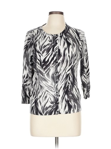 Talbots Women Silver Cardigan L | eBay