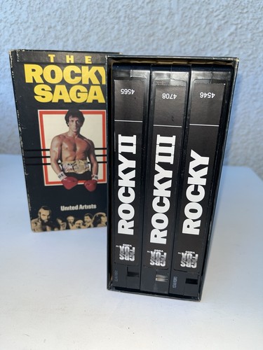 Rocky VHS Box Set The Rocky Saga Sylvester Stallone I II III United ...