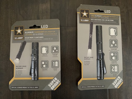 Official U.S. Army Aluminum LED Flashlight - Spalsh-Proof Military ...