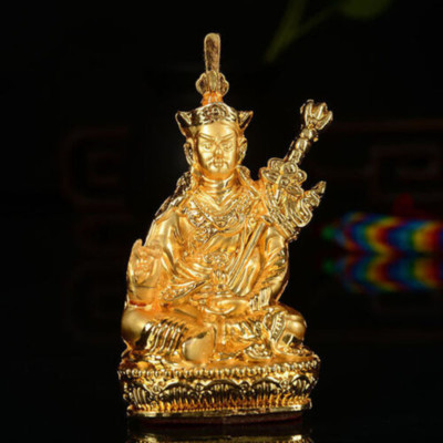 3.1" Tibet Tibetan Alloy Buddhist Guru Lama Rinpoche PadmaSambhava ...