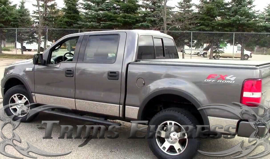 2009-2014 Ford F-150 Crew Cab Chrome Rocker Panel Trim 12Pc 7"-CHOOSE ...