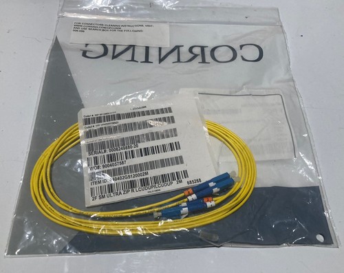 New Corning Fiber Optic Cable Assembly 2F SM Ultra Zip R LCUDUP/LUCDUP 2M | eBay