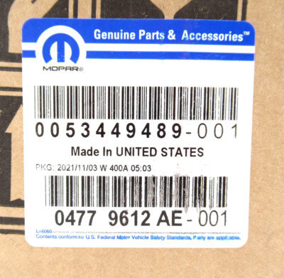Genuine OEM Mopar Dodge Jeep 4779612AE Rear Axle Wheel Hub | eBay