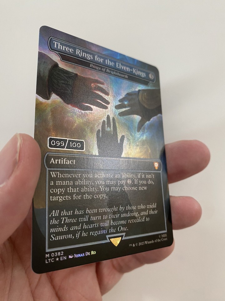 Three Rings For The Elven-Kings *FOIL SERIALIZED* Magic Card #99/100 ...