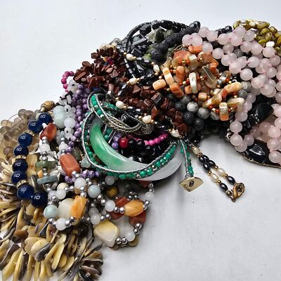 2.8lbs Wearable Stone Jewelry Mixed Lot | eBay