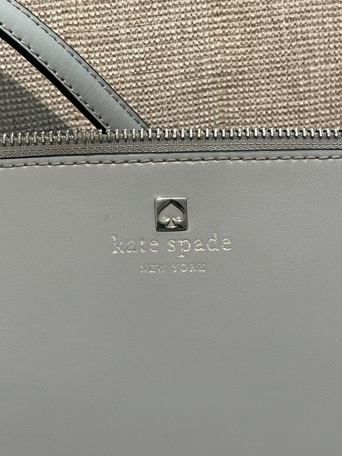 Kate Spade Crossbody Light Blue-Grey Leather - Gem