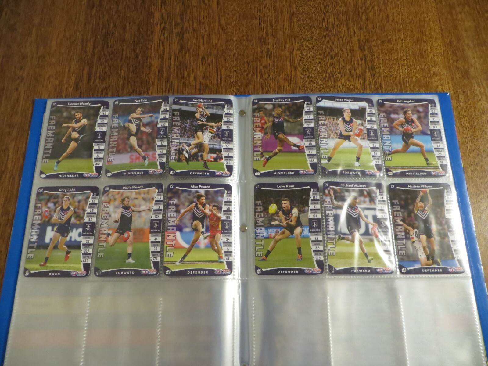 2019 AFL TEAMCOACH FREMANTLE DOCKERS COMMON BASE TEAM SET 12 CARDS TEAM ...