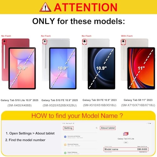 Case for Samsung Galaxy Tab S10 Lite/ S10 FE/ S9 FE 5G 10.9 Inch/Tab ...