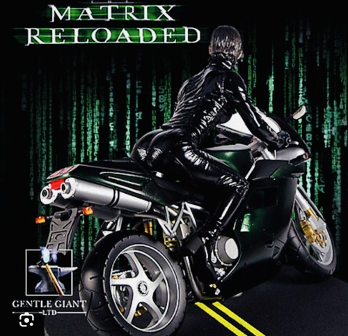 Gentle Giant The Matrix Trinity on A Motorcycle Statue From Comicon | eBay