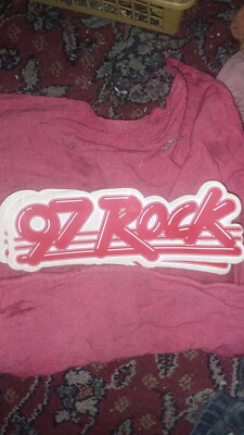 97 rock Houston Radio Decal Bumper Sticker 80's Vintage Red n White | eBay