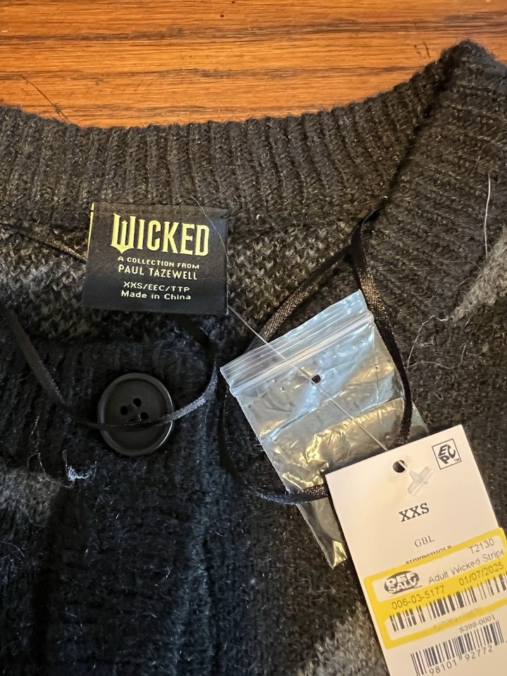 Wicked Women’s Graphic Black Button Cardigan, Target x Paul Tazewell XXS NWT | eBay