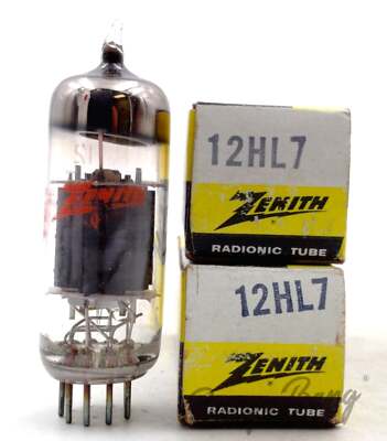 2 Zenith 12HL7 Video Amplifier Pentode in Color TV Audio Vacuum Tube ...