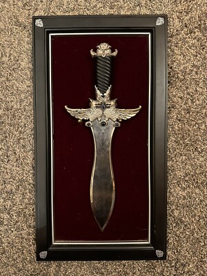 Vintage China Crafted Dragons Fantasy Sword Knife Dagger Wall Plaque ...