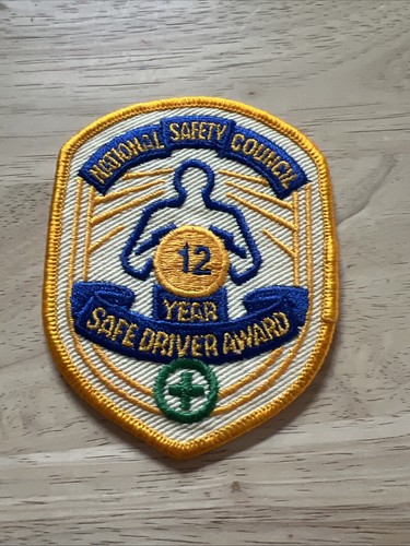 Vintage National Safety Council 12 Year Safe Driver Award Patch | eBay