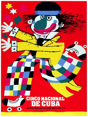 1359.Quality Poster.Cuban national Circus.Clown Bedroom wall interior ...