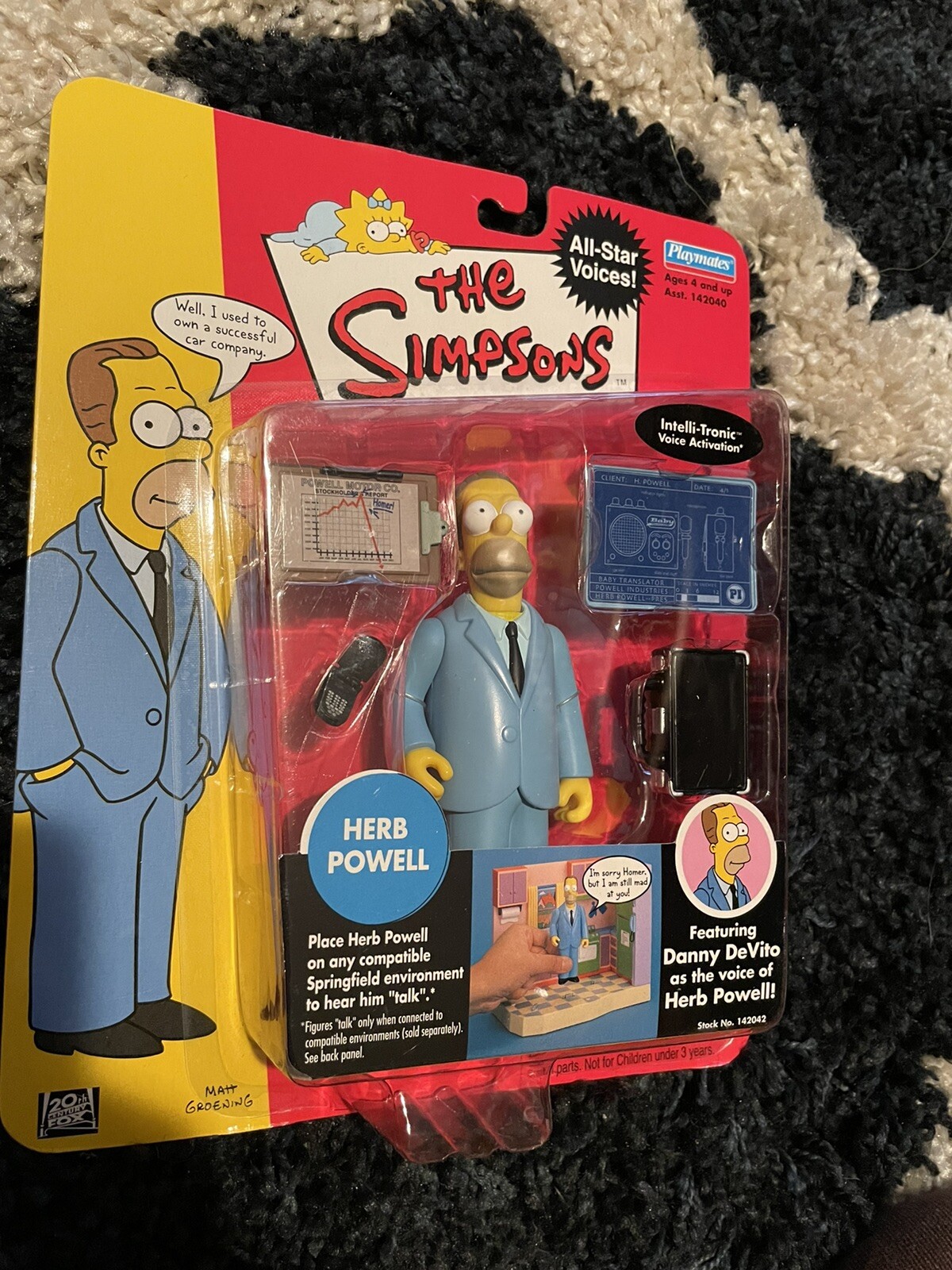 PLAYMATES 2002 The Simpsons HERB "Danny Devito" POWELL Voice Figure ...
