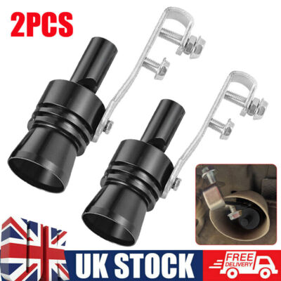 2PC XL Aluminum Car Turbo Sound Simulator Whistle Roar Loud Exhaust ...
