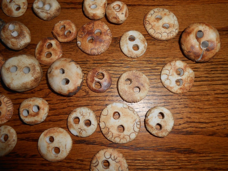 60 Pcs Unique Big Button Lot, Handmade Ceramic Buttons For Crafts ...