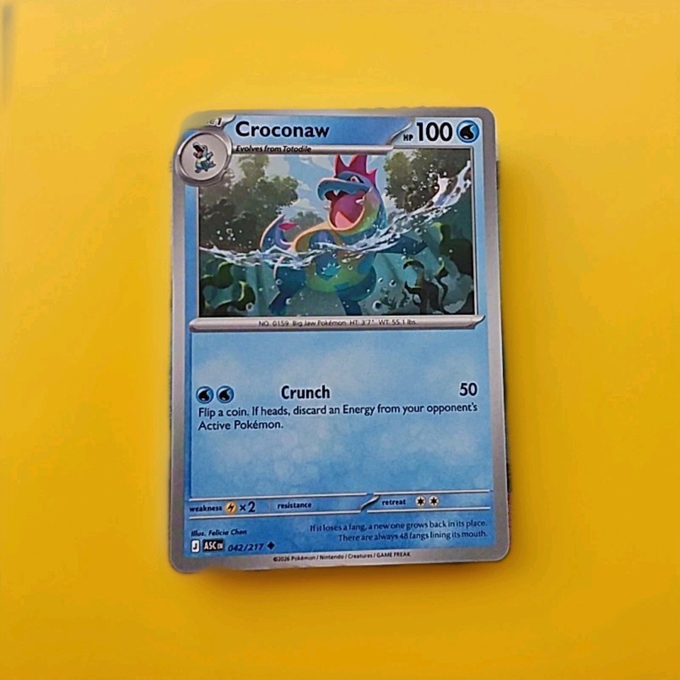 Croconaw Pokemon Trading Card #042/217 From The Ascended Heroes ...