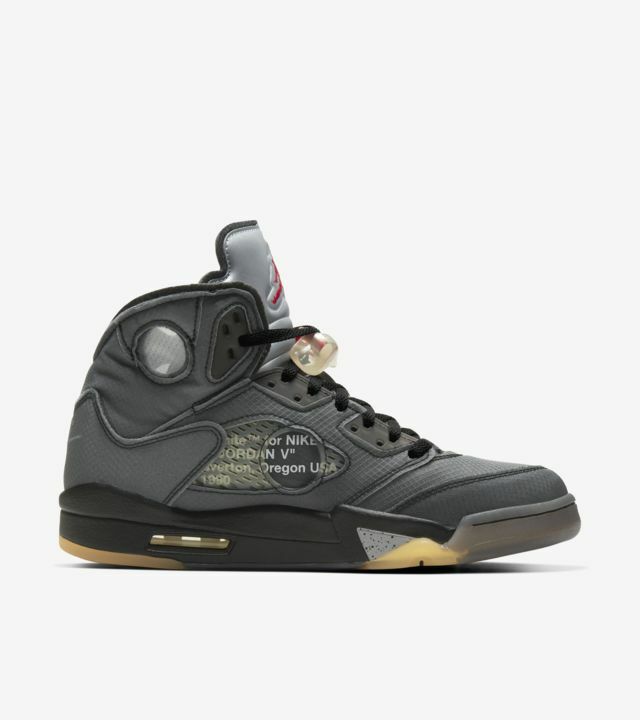 Air Jordan x Off-White 5 V Retro Chicago Black Metallic Virgil Abloh 9. ...
