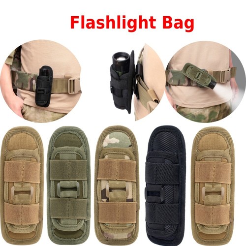 Tactical Flashlight Pouch 360 Degree Rotatable Torch Case Duty Belt ...