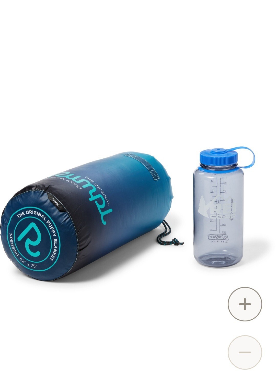 New Rumple Ocean Fade The Original Puffy Blanket Blue Camping 52x75 ...