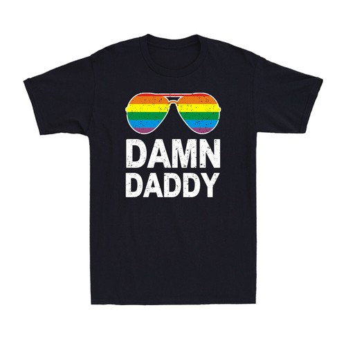 Damn Daddy Gay Pride Month Funny LGBTQ Rainbow Sunglasses Queer Novelty ...
