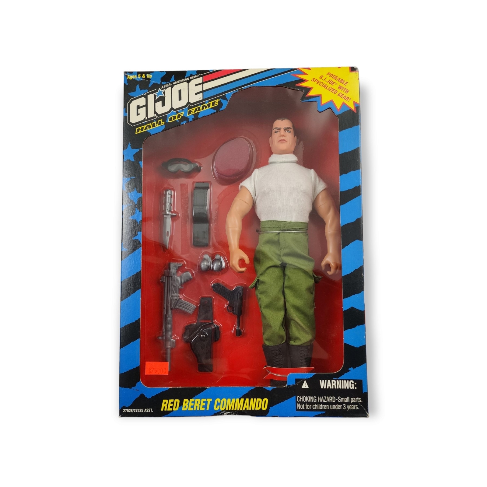 1995 Kenner GI Joe Hall of Fame Red Beret Commando 12" Action Figure ...