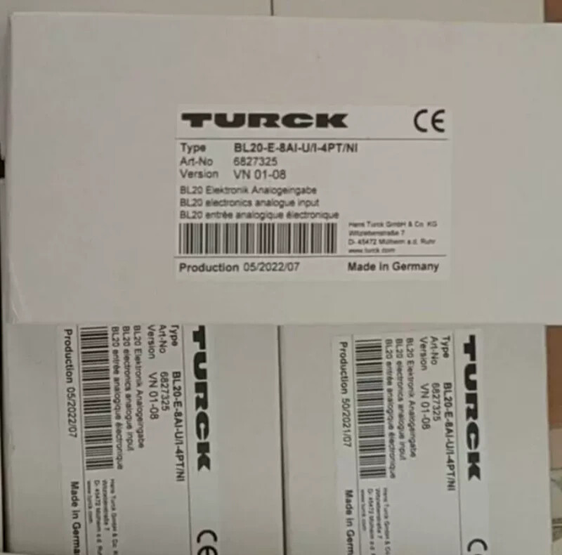 1pcs TURCK BL20-E-8AI-U/I-4PT/NI Programmable Logic Controller Module ...