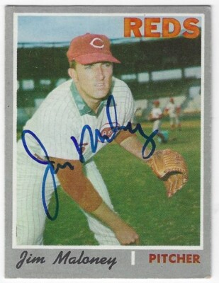 Autographed 1970 Topps #320 JIM MALONEY Cincinnati Reds card - COA | eBay